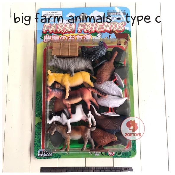 Jual Zoetoys Farm Animal 1 set 12 pcs | Premium Small Figurine Animal ...