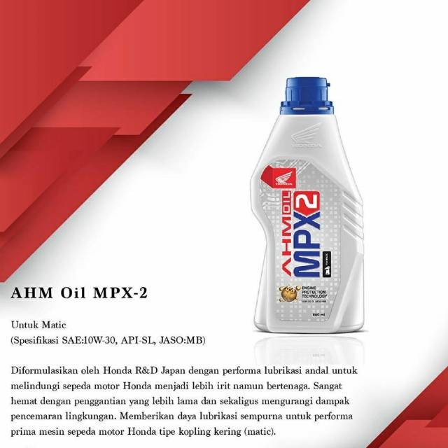 Jual AHM OIL MPX 2 800 ML | Shopee Indonesia