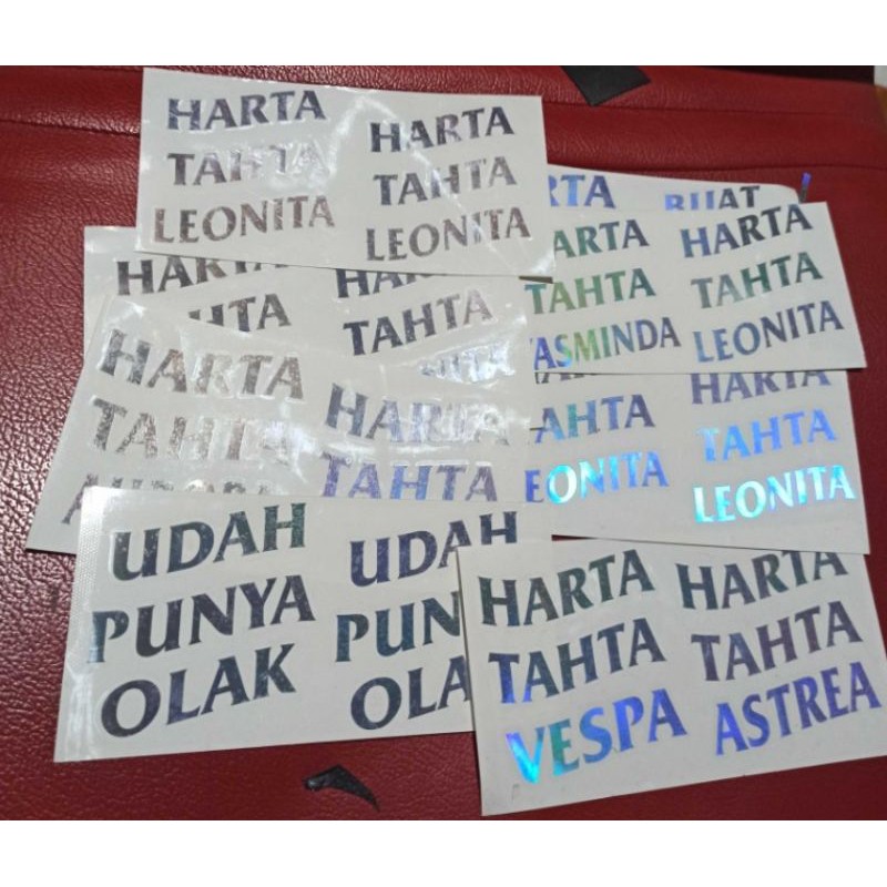 Jual Stiker Harta Tahta Cutting Sticker Bisa Custom Tulisan Apa Aja ...