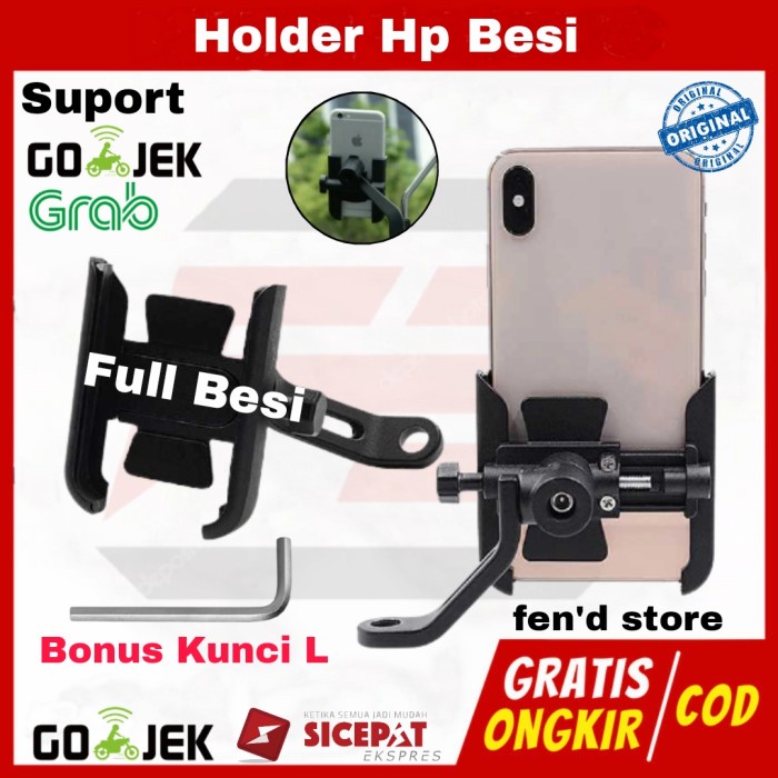 Jual Holder Hp Spion Motor Full Besi - Breket Stand Holder Dudukan Hp Motor - Holder Besi ...