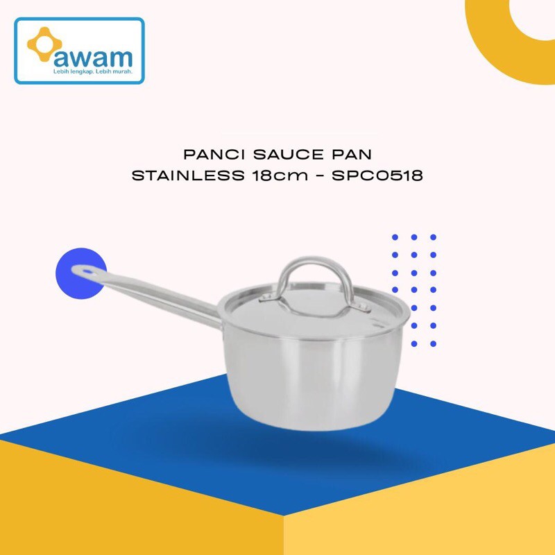 Jual PANCI SAUCE PAN UK 18cm / PANCI SERBAGUNA STENL STEN / PANCI TUTUP ...