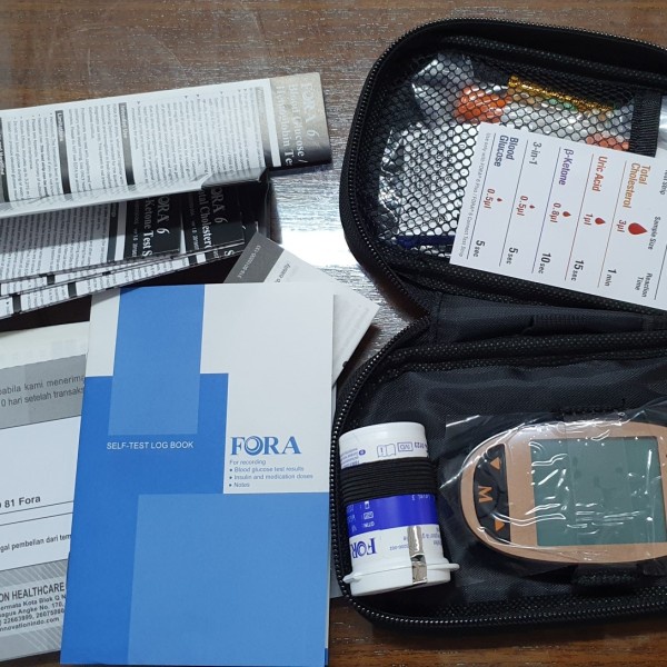 Jual fora 6 plus alat cek gula cholesterol asam urat ketone Hb ...