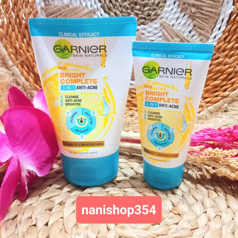 Jual Garnier Bright Complete Anti-Acne Kit Skin Care - Facial Wash ...