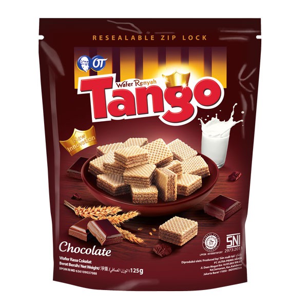 Jual Tango Wafer Pouch Chocolate 115G | Shopee Indonesia