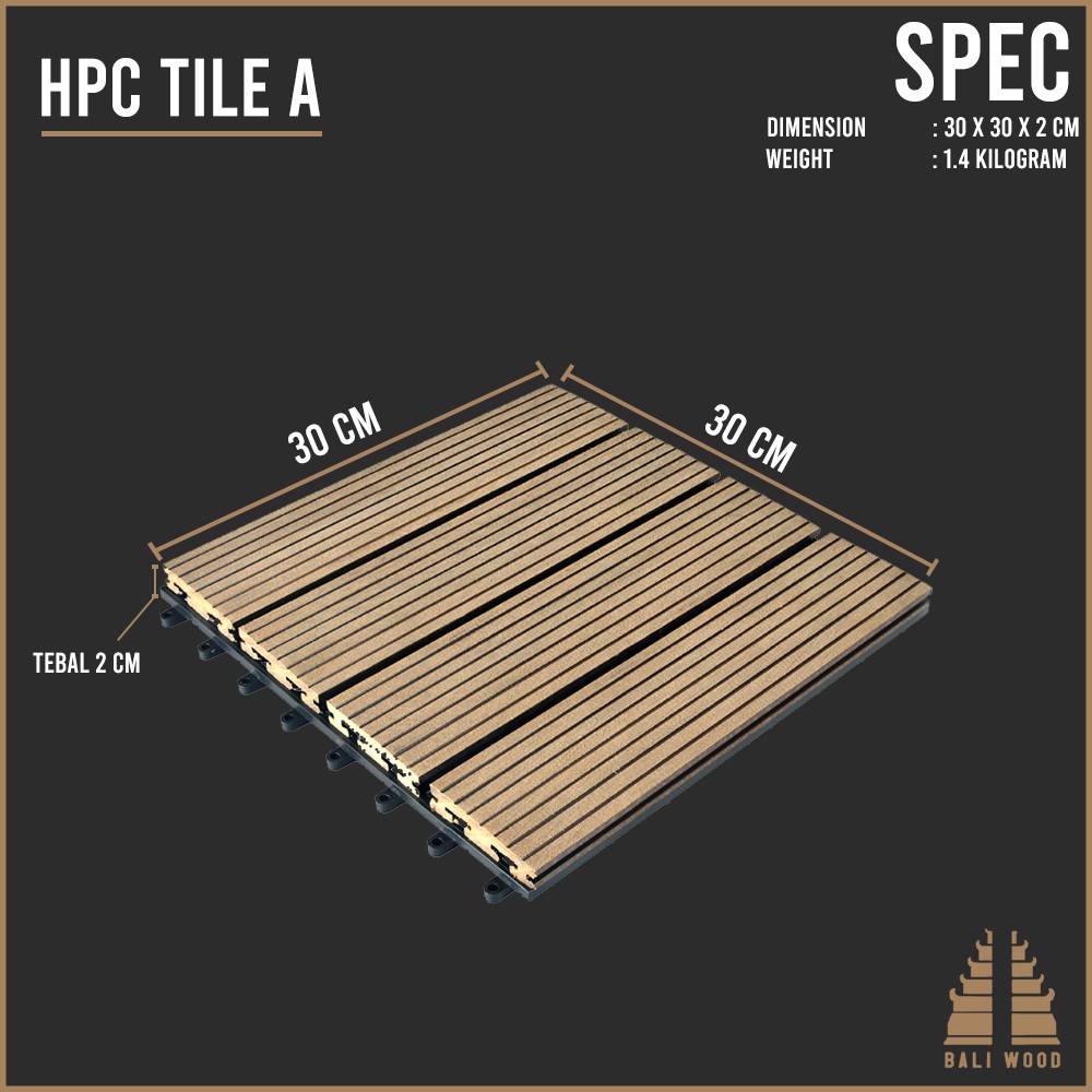 Jual WPC TILE lantai kayu Decking baliwood (HPC) DIY Runnen | Shopee ...