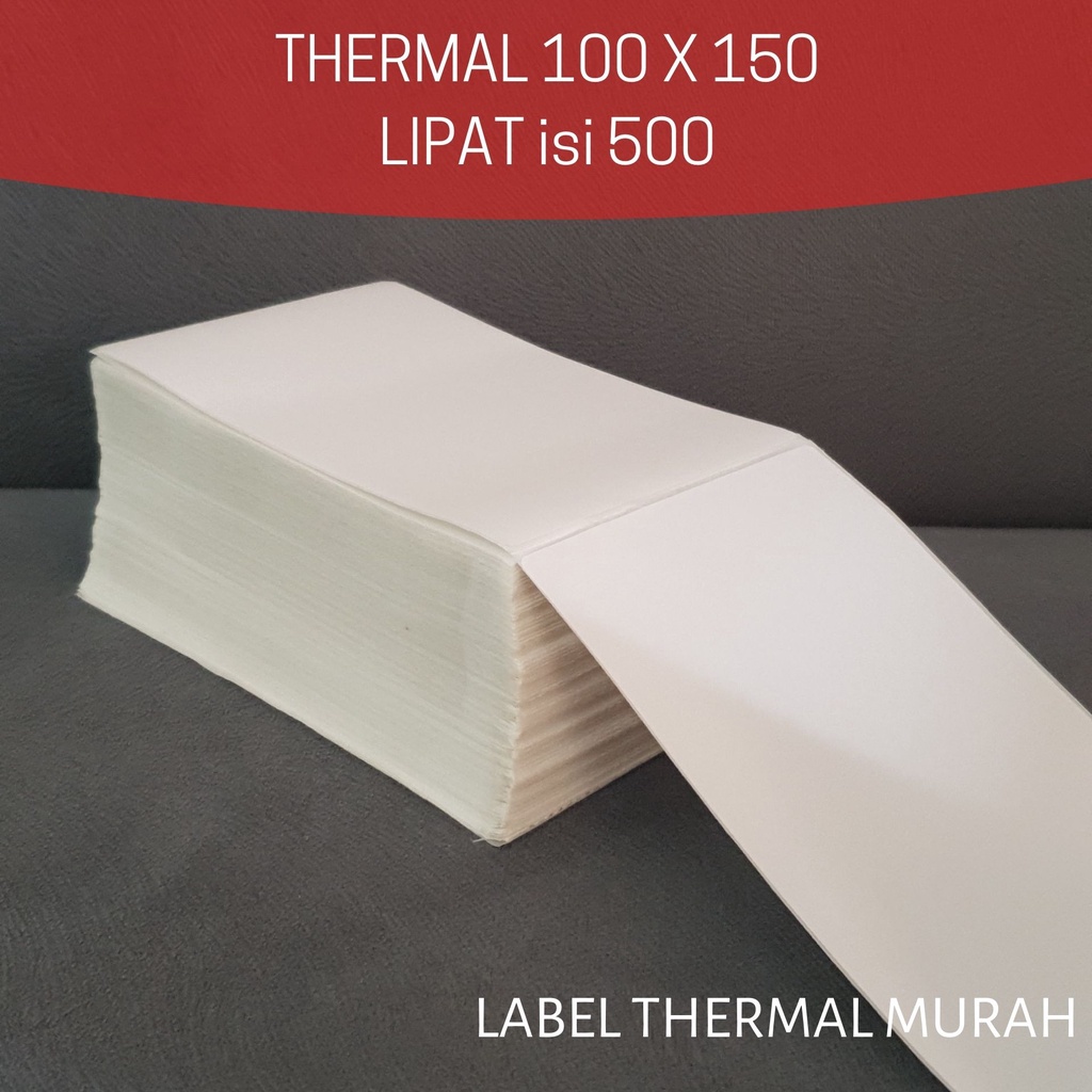 Jual Label Thermal 100x150 ukuran A6 isi 500 | Shopee Indonesia