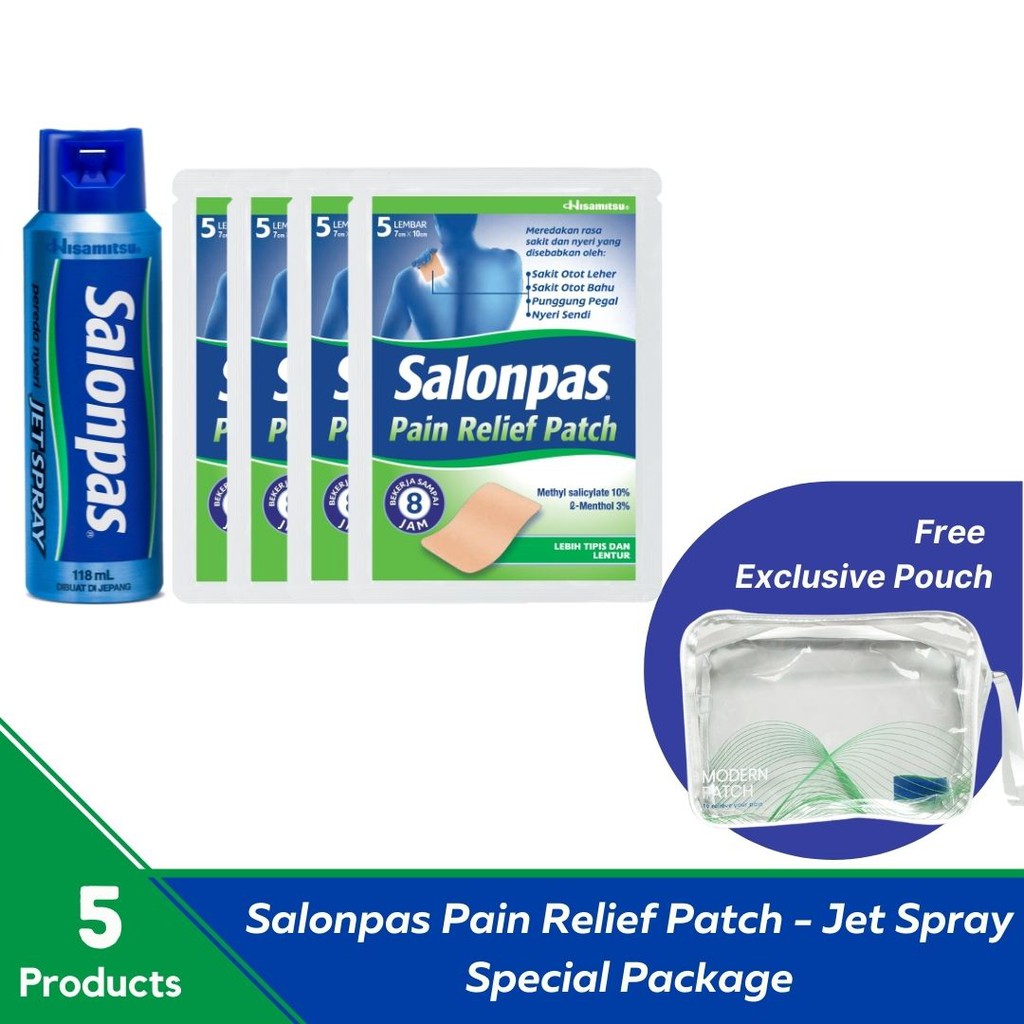 Jual Salonpas Pain Relief - Jet Spray Package (Free Pouch) | Shopee ...