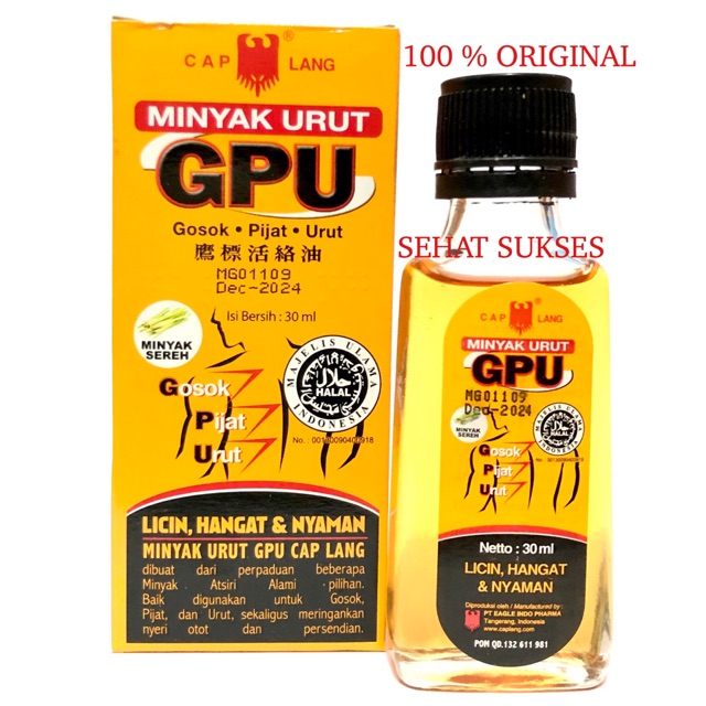 Jual Minyak Urut GPU Cap Lang 30Ml | Shopee Indonesia