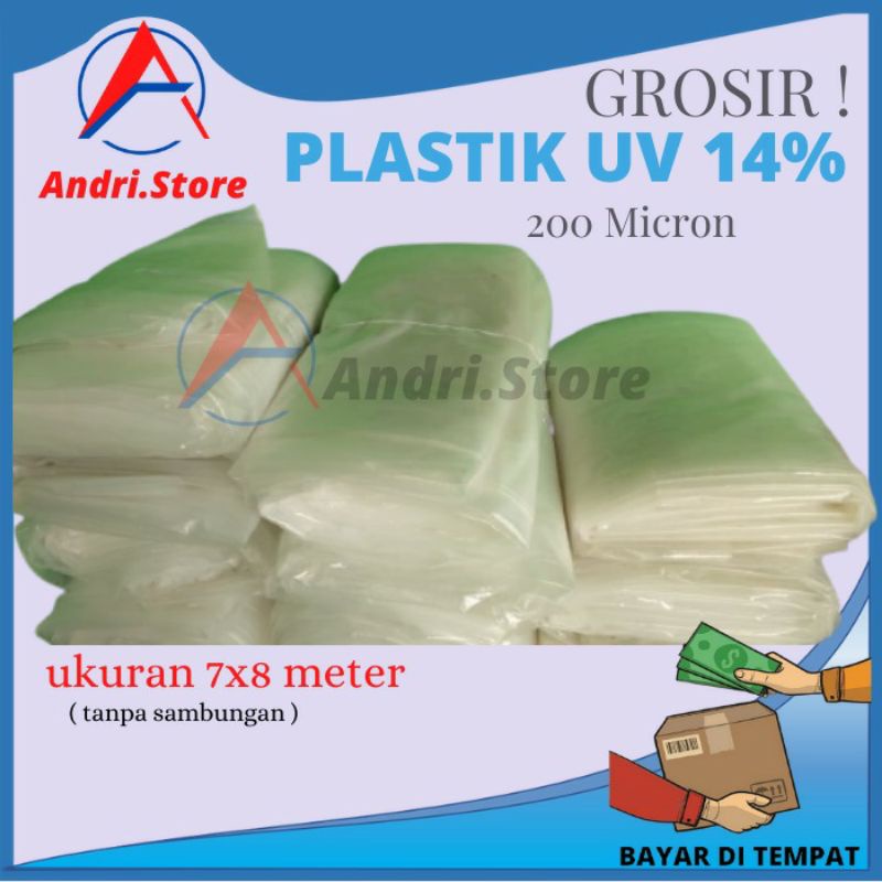 Jual plastik pelastik uv green house ukuran 8x7 meter ketebalan 200 ...