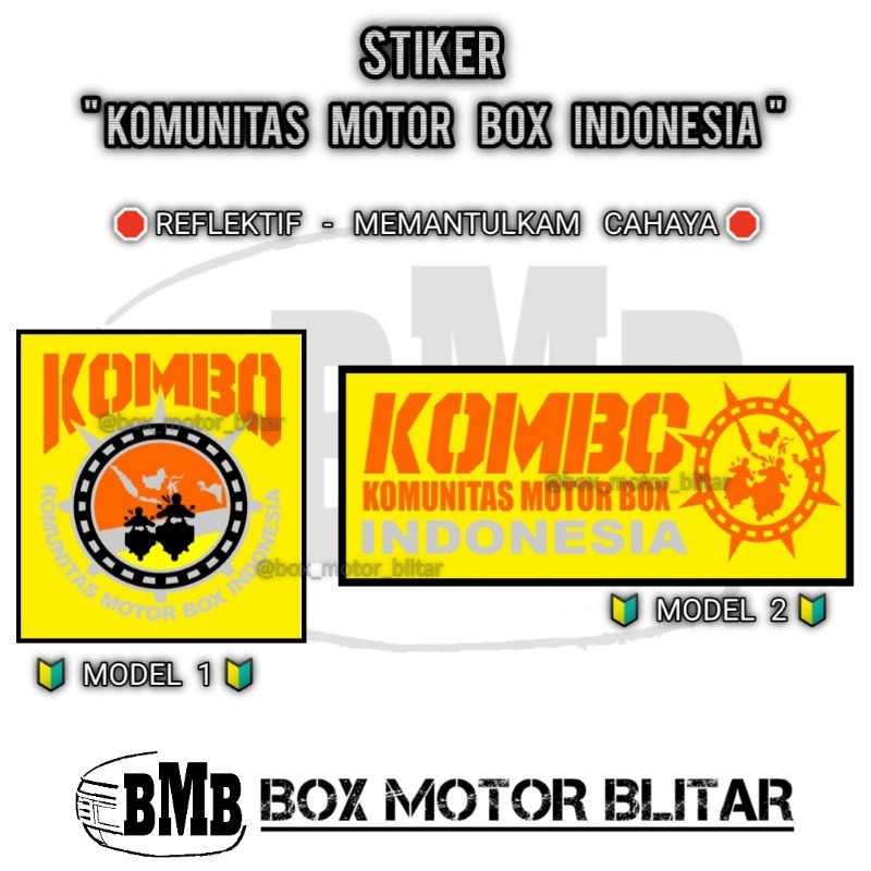Jual Sticker Stiker Kombo Komunitas Motor Box Indonesia Tempelan Visor ...