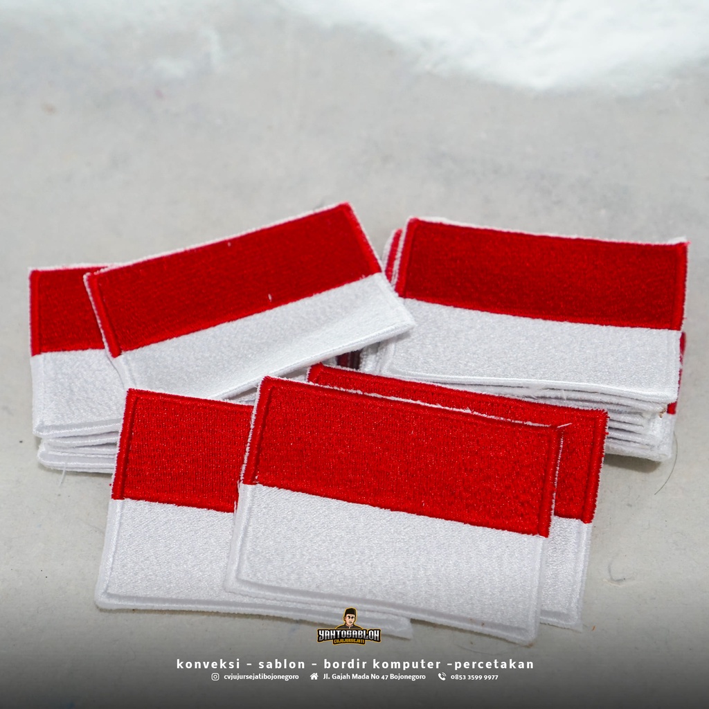 Jual Emblem Badge Patch Bendera Merah Putih Bordir | Shopee Indonesia
