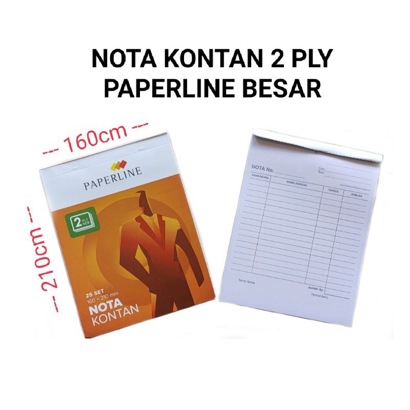 Jual Buku Nota Kontan Paperline Besar 2 Ply NCR / Nota Kontan 2 Rangkap ...