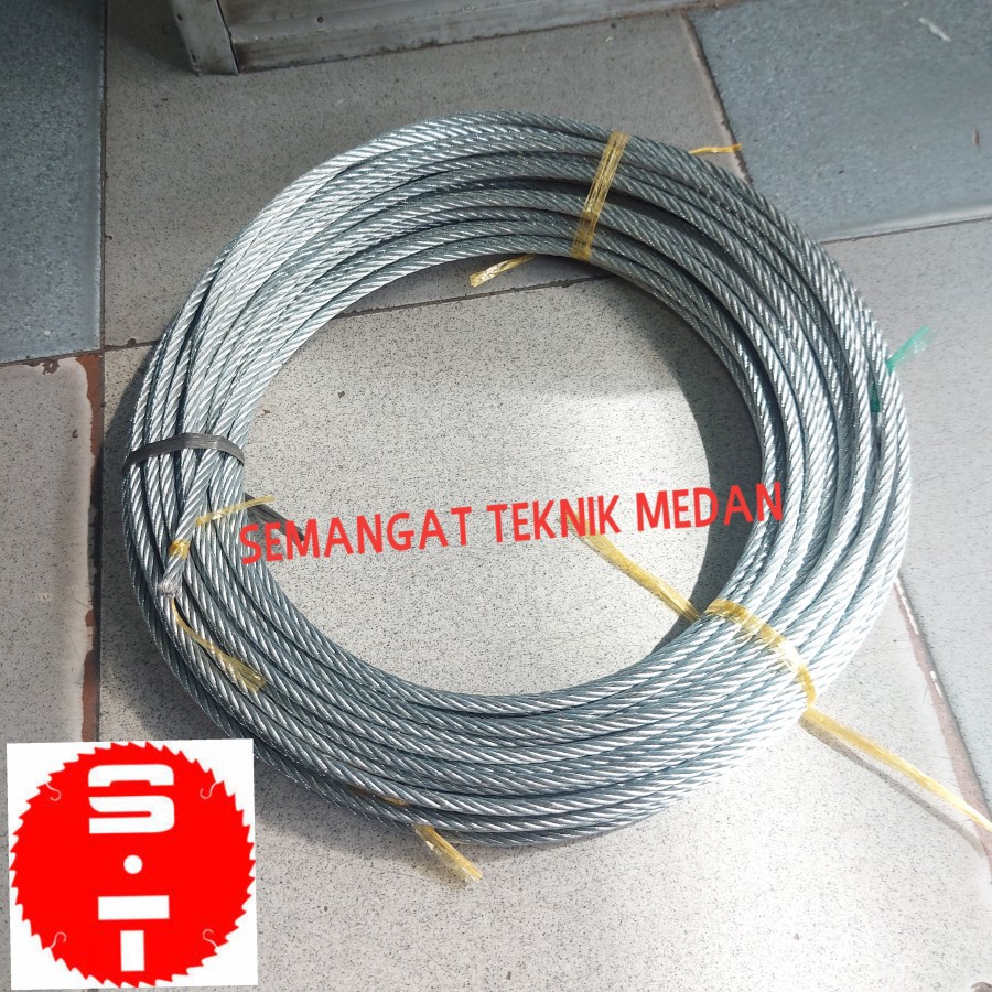 Jual 5mm KABEL SELING SLING TALI KAWAT LAPIS BENANG WIRE ROPE 5 mm ...