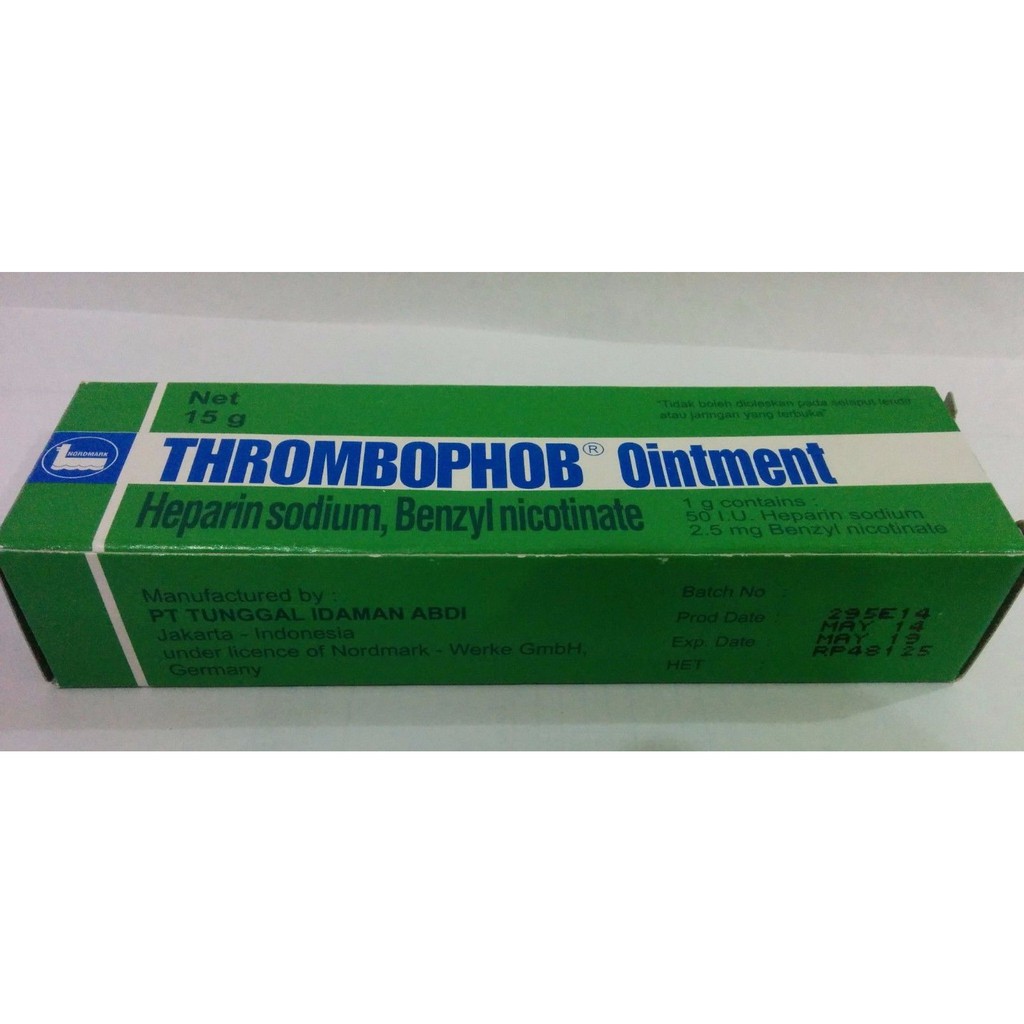 Jual THROMBOPHOB OINT 15G / Salep Untuk Mengatasi Memar / Lebam ...