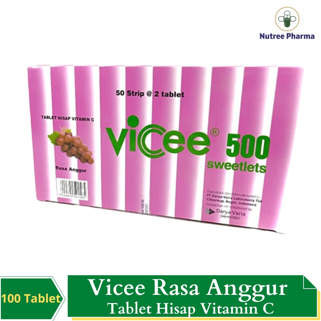 Jual Vicee Box Rasa Anggur Isi 100 Tab | Shopee Indonesia