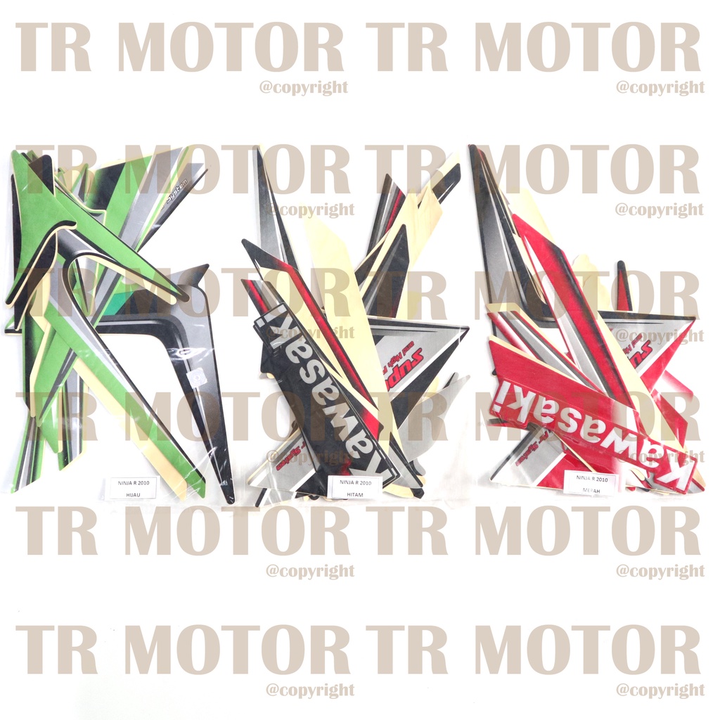 Jual Stiker Motor Ninja R 2010 Sticker Striping Lis Full Set Motor ...