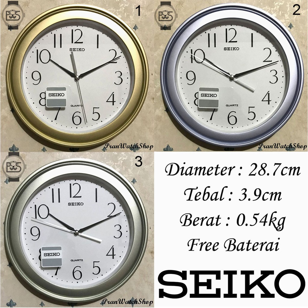 Jual Jam dinding SEIKO Original Minimalis Modern Aneka Warna diameter ...