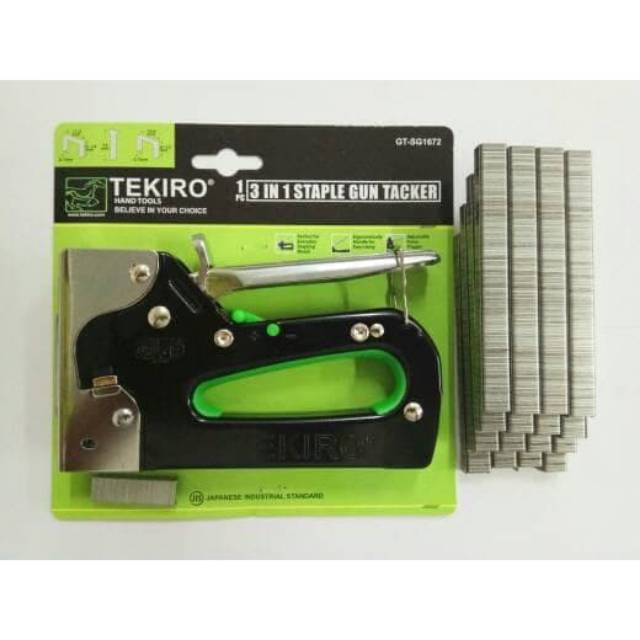Jual TEKIRO HITAM STAPLES GUN 3 IN 1 PLUS ISI 5000 PCS | Shopee Indonesia