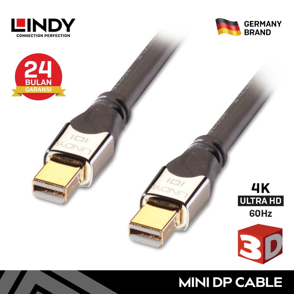 Jual LINDY 41542 Kabel 2M Mini DisplayPort (DP) 1.2 to Mini DP Cable ...