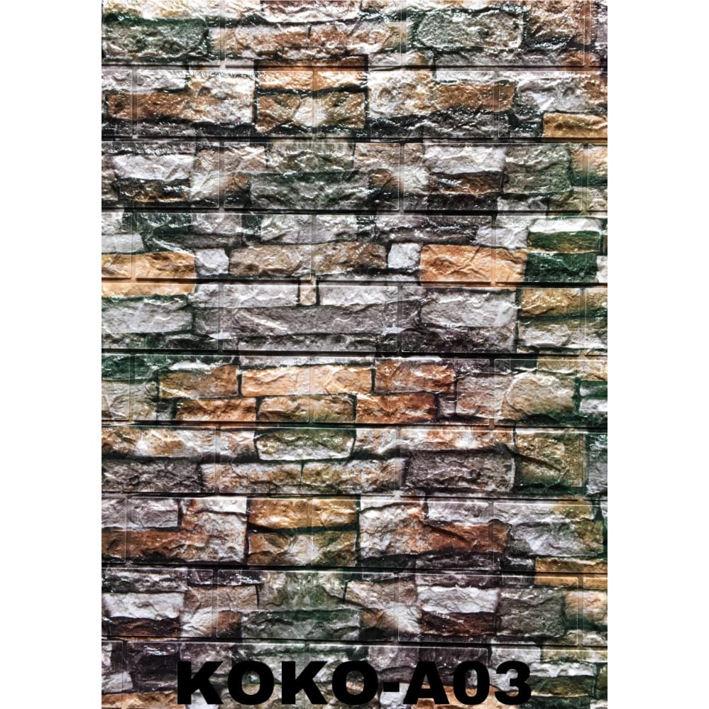 Jual Wallfoam 3D / Wallpaper dinding 3D Motif Bata Bercorak | Shopee ...