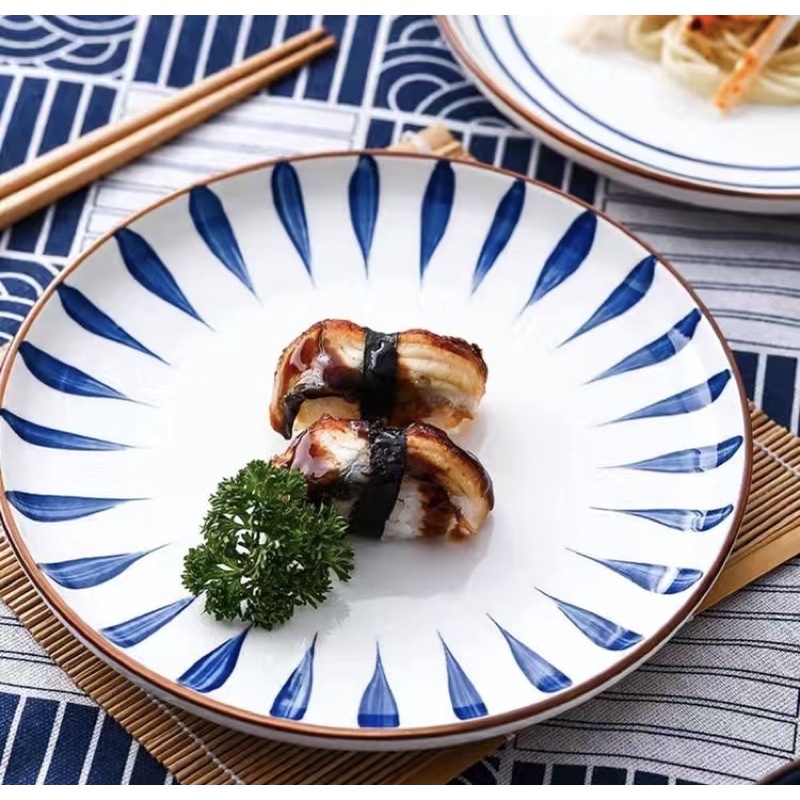 Jual Piring Cembung Ceramic Corak Jepang microwave kukus aman import ...