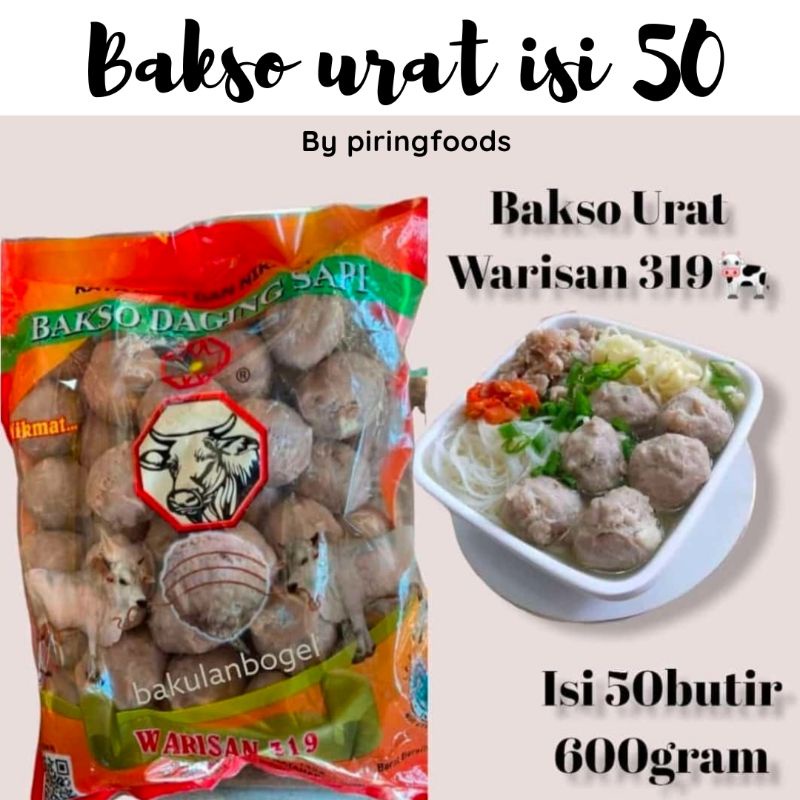 Jual BAKSO URAT ISI 50 BUTIR WARISAN 319 BERAT 600 GRAM | Shopee Indonesia
