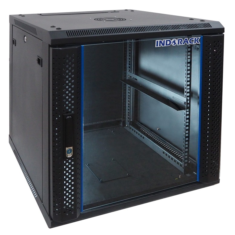 Jual INDORACK WALLMOUNT 12U DEPTH 450MM SINGLE DOOR - WIR4512S GLASS ...