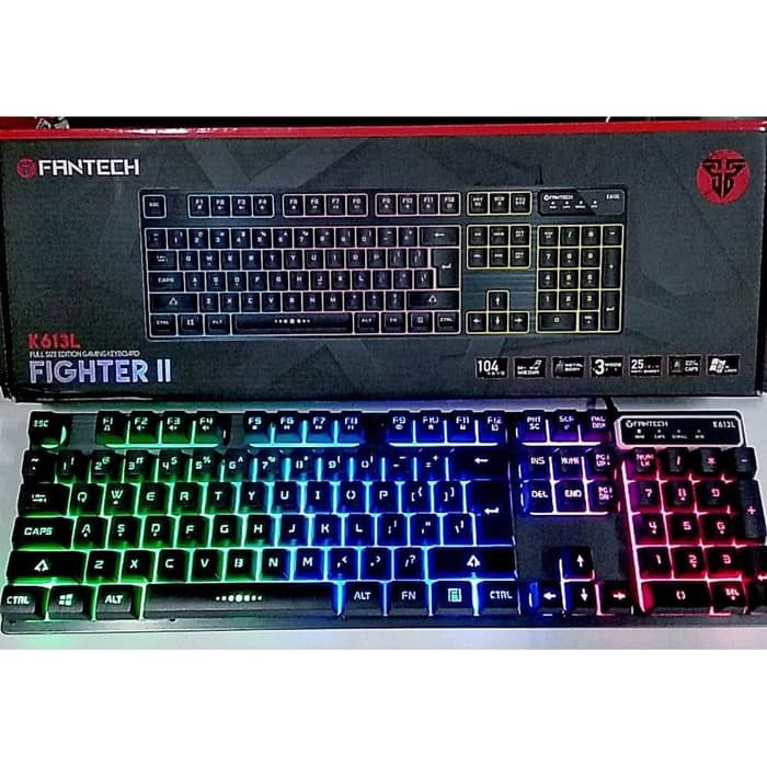 Jual Fantech K613l Fighter Ii Rgb Gaming Keyboard | Shopee Indonesia