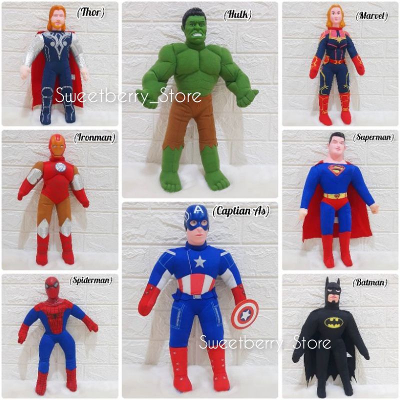 Jual Boneka Series Superhero Ironman Thor Captian America Batman Marvel ...