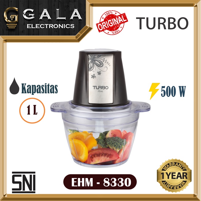 Jual TURBO QUICK CHOPPER / FOOD PROCESSOR EHM 8330 TURBO FIORE 1 LITER ...