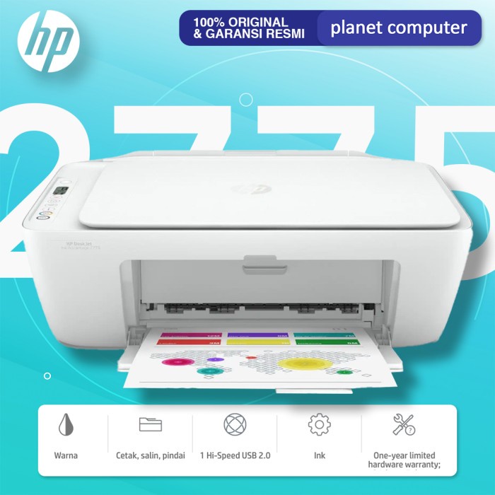 Jual Printer HP 2775 Ink Advantage Deskjet All In One Wireless | Shopee ...