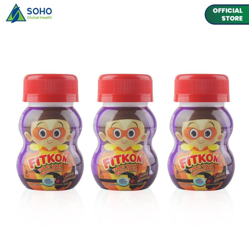 Jual Fitkom multivitamin anak - tablet hisab rasa anggur | Shopee Indonesia
