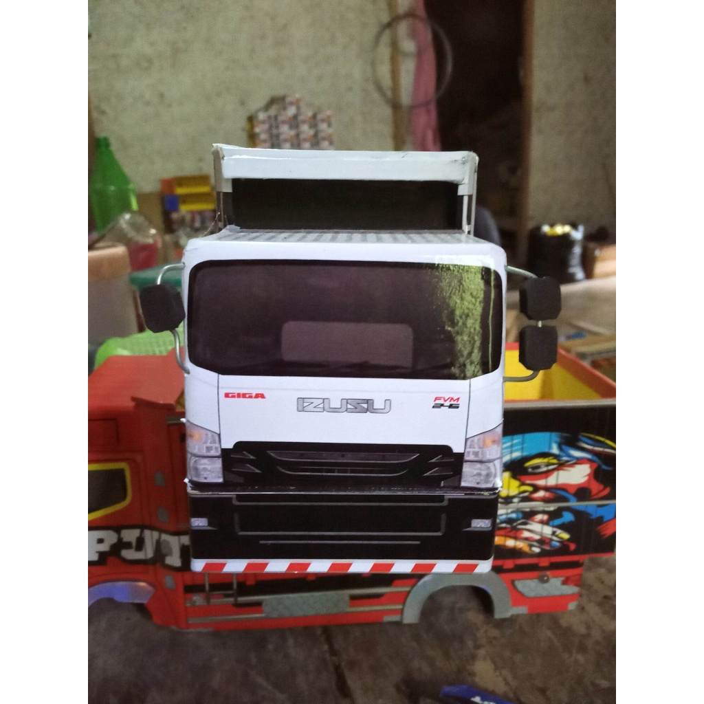 Jual miniatur Truk Hino full lampu LED Tronton RC | Shopee Indonesia