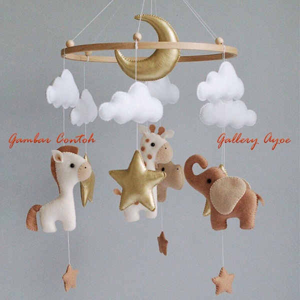 Jual READY - Zoo Animals 7 Baby Crib Mobile with Giraffe Hippo Horse ...