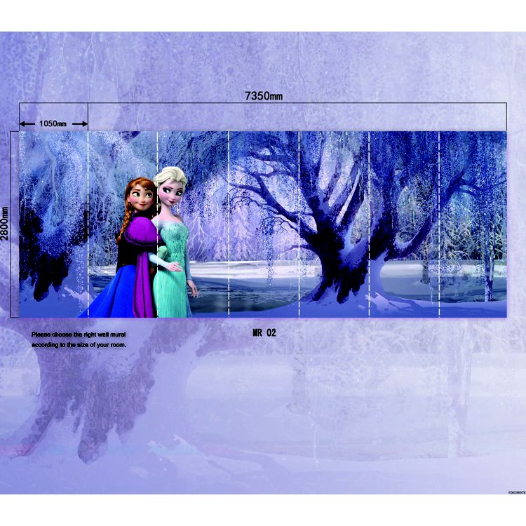 Jual wallpaper dinding mural motif frozen 7 panel | Shopee Indonesia