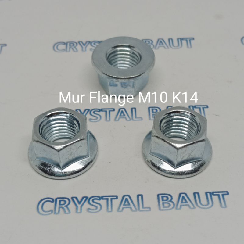 Jual Mur Flange M10 1.25 K14 Putih 10mm mili original | Shopee Indonesia