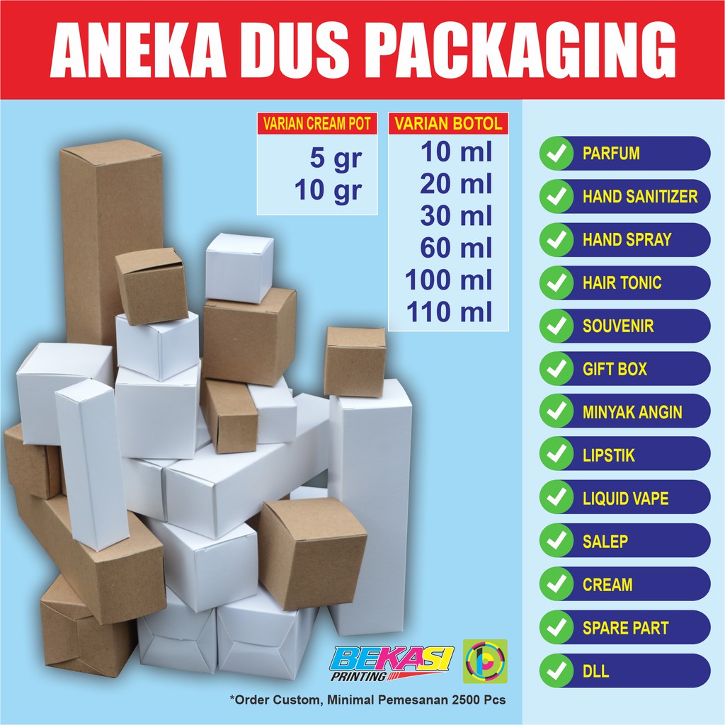Jual Box Packaging Botol Sprayer, Roll On, Lipstick, Parfum, Fliptop ...