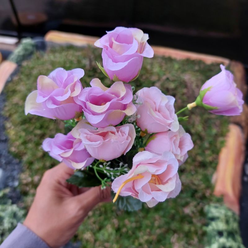 Jual mawar mini kuncup artifisial / bunga tiruan mawar mini | Shopee ...