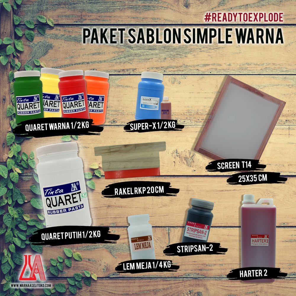 Jual Paket Sablon Simple Warna Untuk Pemula Diskon | Shopee Indonesia