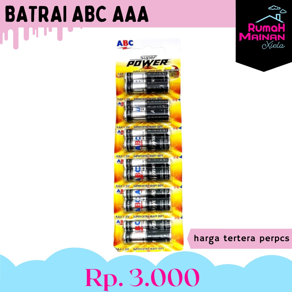 Jual BATRAI ABC AAA - BATRAI ABC SUPER POWER - 1756 | Shopee Indonesia