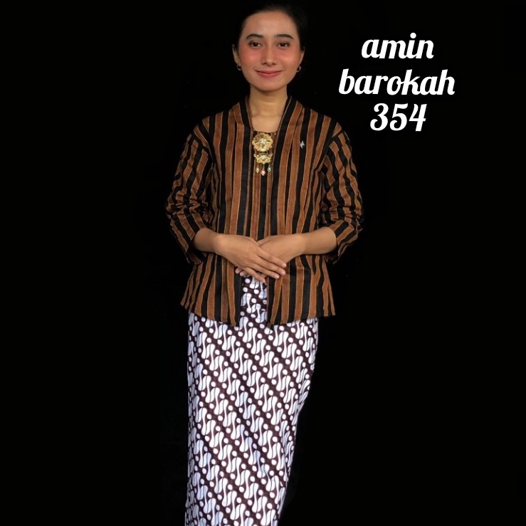 Jual COD...!!! Setelan Kebaya Tenun Lurik & Jarik Instan - Ukuran Dewasa #Adat #Tradisional # ...