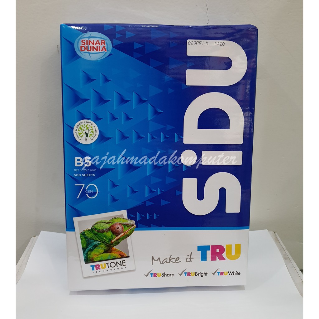 Jual Kertas HVS Ukuran B5 70 gr 70 gsm 70gram SIDU Sinar Dunia | Shopee Indonesia