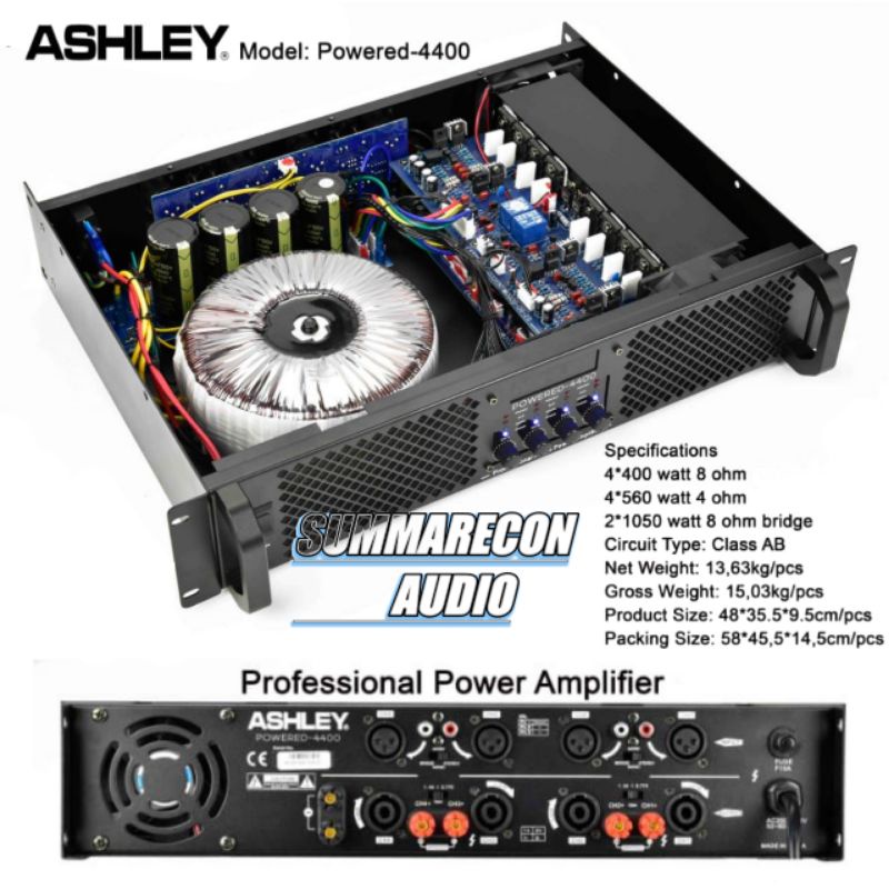 Jual Power Ashley Powered 4400 Original Class AB Power 4 Channel ...