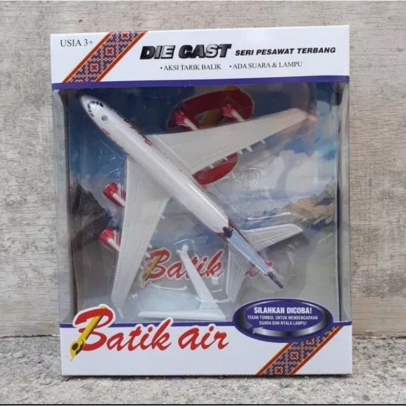 Jual Diecast Pesawat Batik Air ( Miniatur Plane, Die cast Aircraft ...