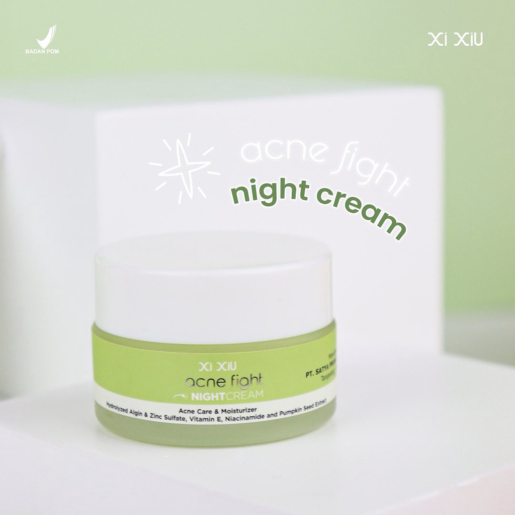 Jual XI XIU ACNE FIGHT NIGHT CREAM 15 G | Shopee Indonesia