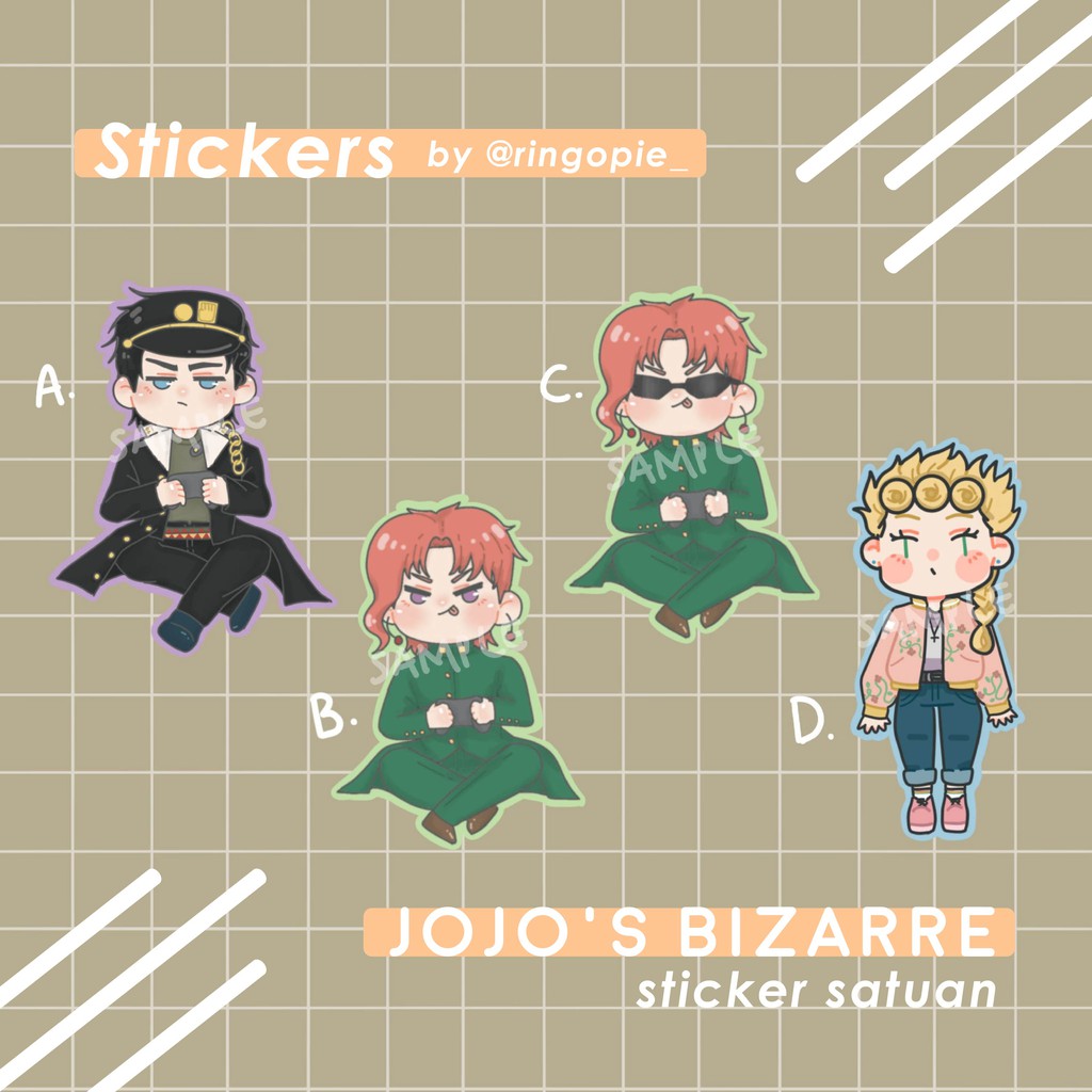 Jual Jojo's Bizarre Adventure JJBA Jotaro Kujo Noriaki Kakyoin Giorno ...