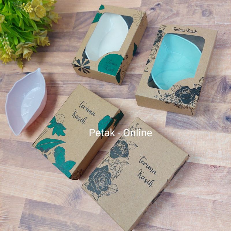 Jual 50 Pcs, Mangkok Daun Kemasan Box Coklat | Shopee Indonesia