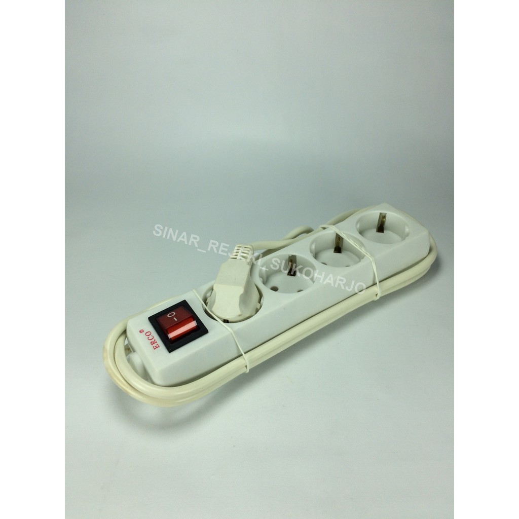 Jual Colokan Listrik Stop Kontak Lubang 4 kabel 1,5 meter + saklar | Shopee Indonesia