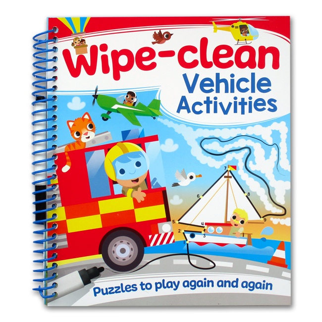 Jual Wipe-Clean Vehicle Activities Book (Puzzles to Play Again and ...