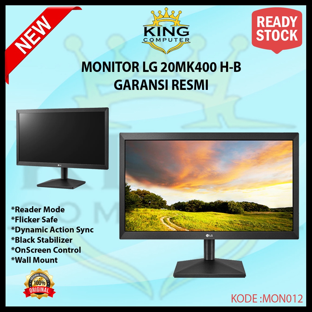Jual LED MONITOR LG 20 INCH 20MK400 H-B HDMI GARANSI RESMI | Shopee ...